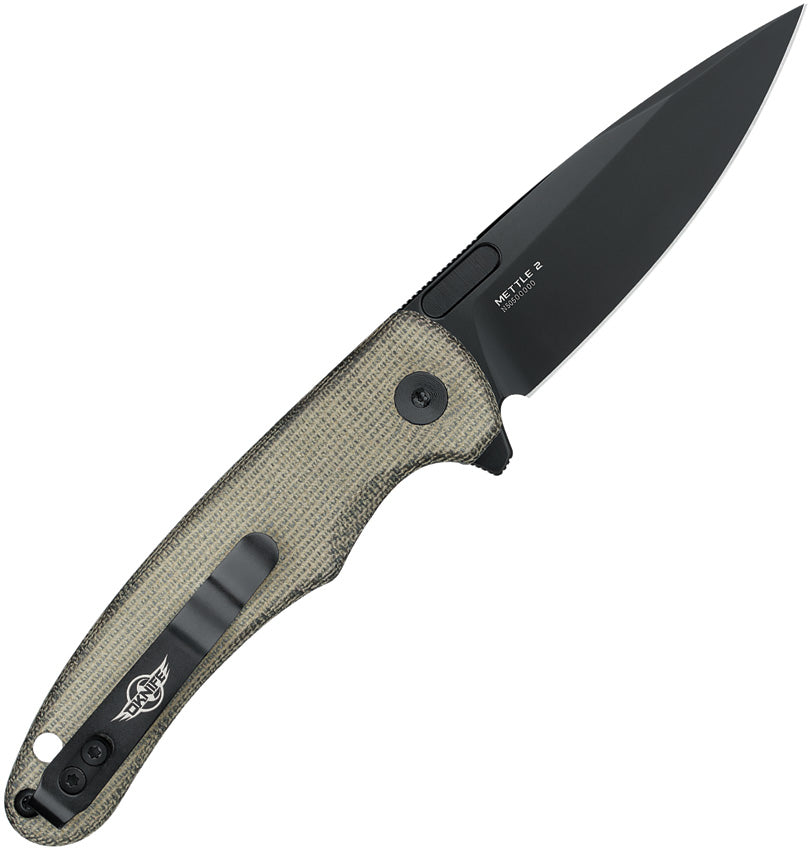 Oknife Mettle 2 Button Lock OD Green Micarta Folding 154CM Pocket Knif ...