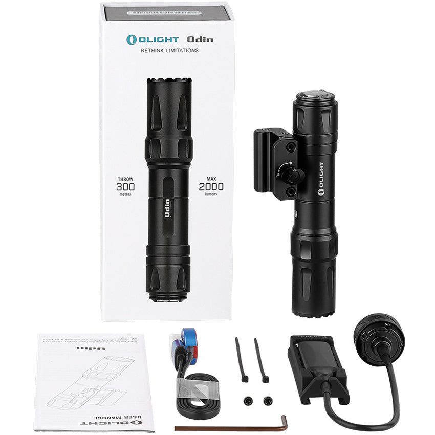Olight Odin Tactical Light Black Aluminum Water Resistant Tailcap ODIN ...