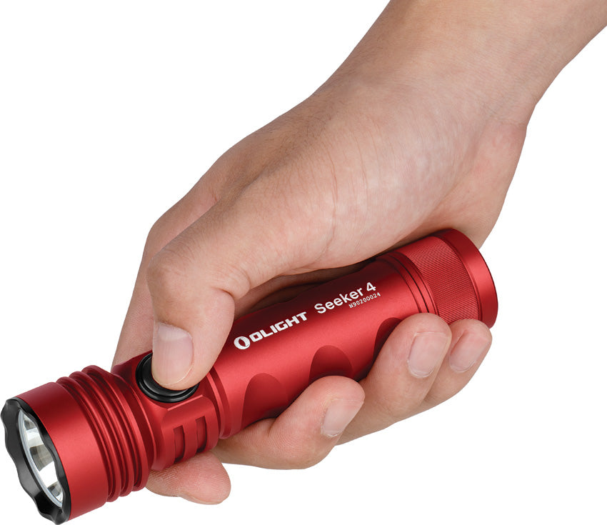 Olight Seeker 4 Red Smooth Mini Water Resistant Flashlight SKR4RD ...