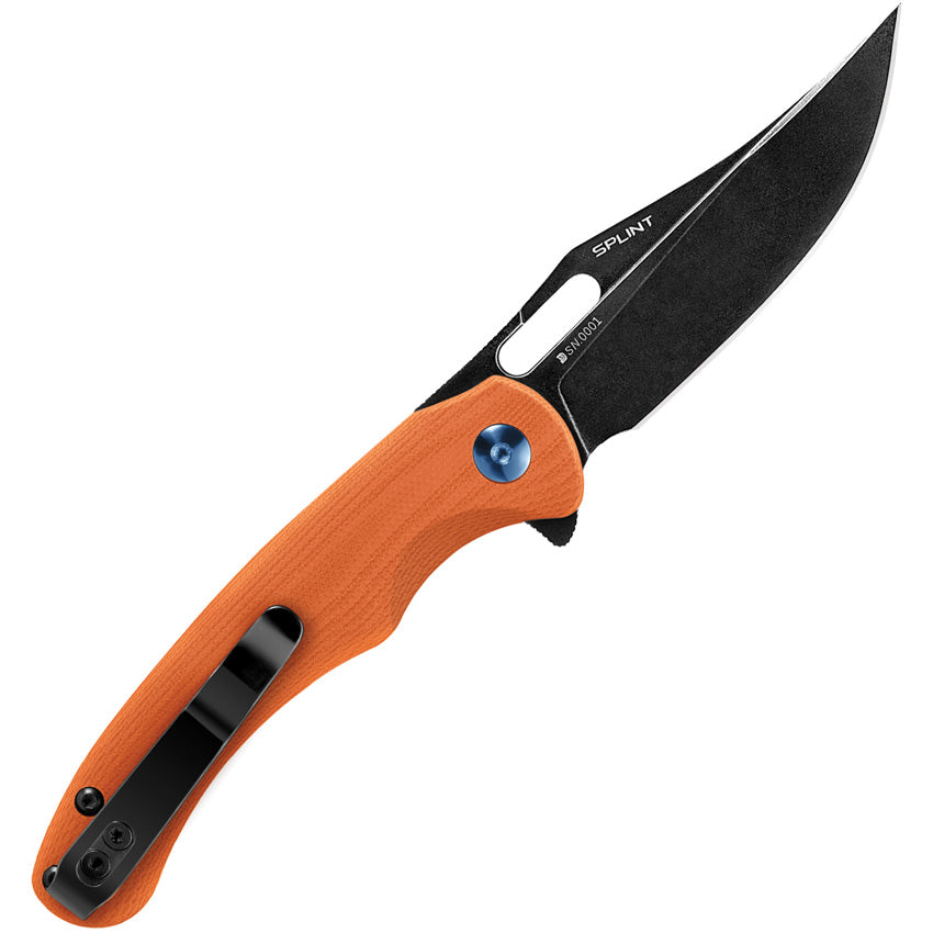 Oknife Splint Linerlock Orange G10 Folding Bohler N690 Pocket Knife SP ...