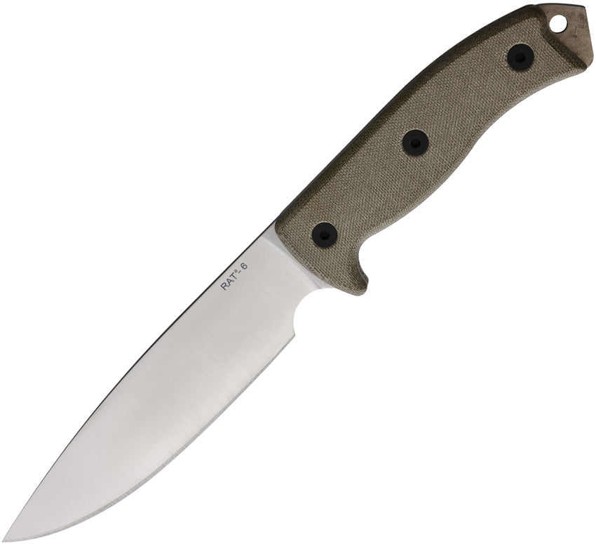 Ontario RAT-6 Tan Micarta S35VN Stainless Fixed Blade Knife w/ Belt Sh ...