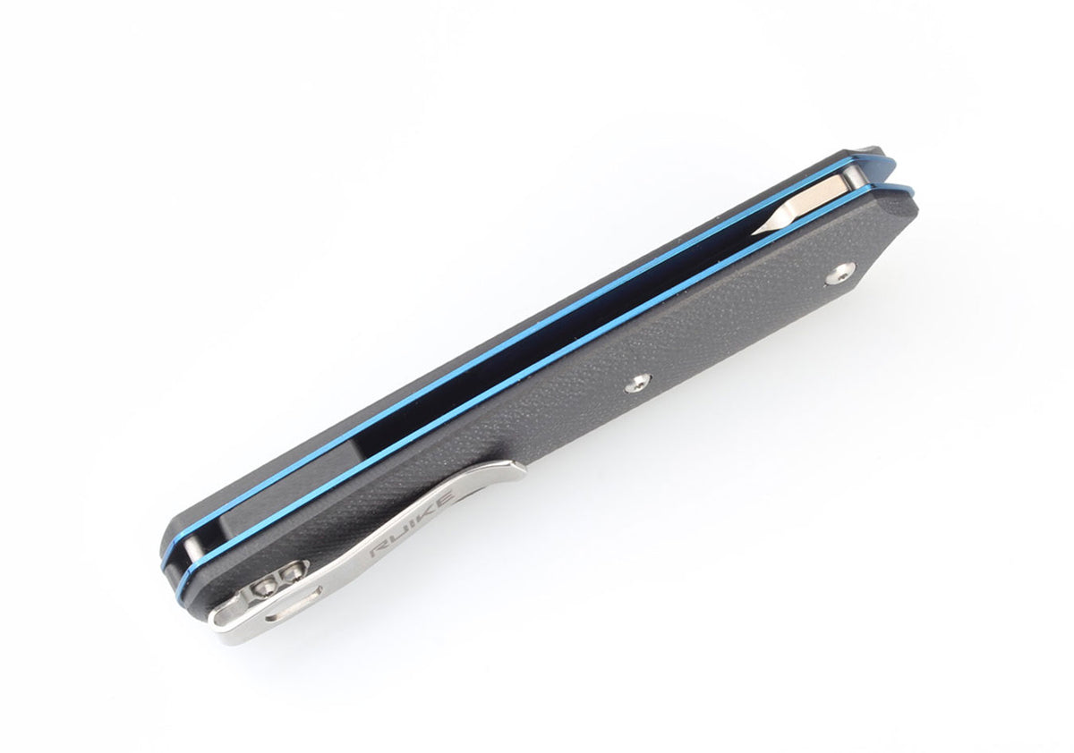 Ruike P848 Linerlock Satin 14C28N Sandvik Black G10 Folding Pocket Kni ...