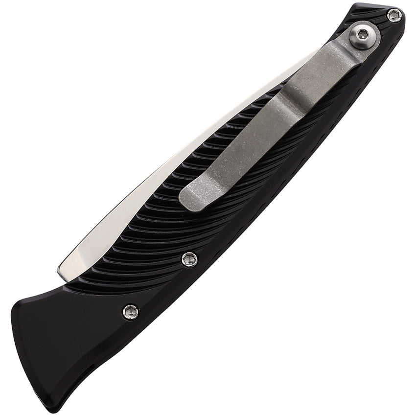 Piranha Knives Automatic DNA Knife Button Lock Black Aluminum CPM-S30V ...