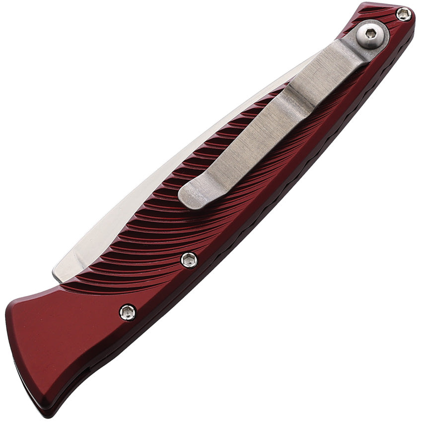 Piranha Knives Automatic DNA Knife Button Lock Red Aluminum CPM-S30V B ...