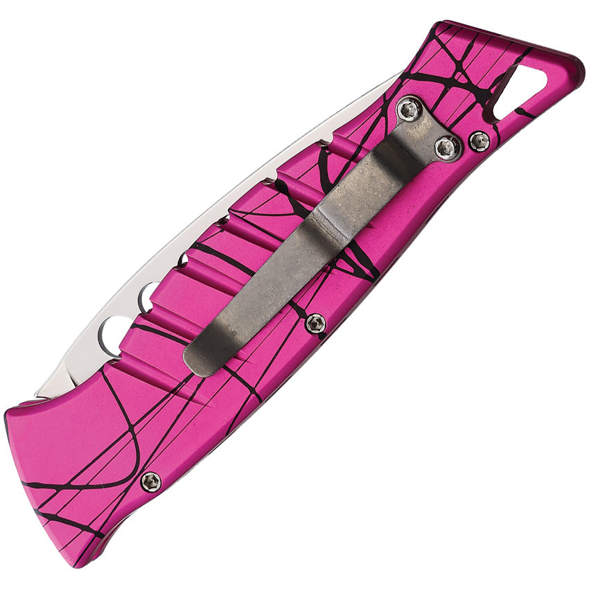 Piranha Knives Automatic Amazon Knife Button Lock Pink Camo Aluminum 1 ...
