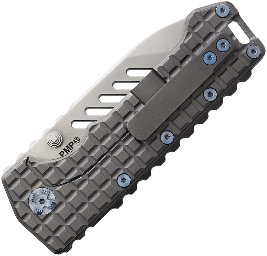 PMP Knives Kodiak Framelock Gray Titanium Folding M390 Pocket Knife 06 ...