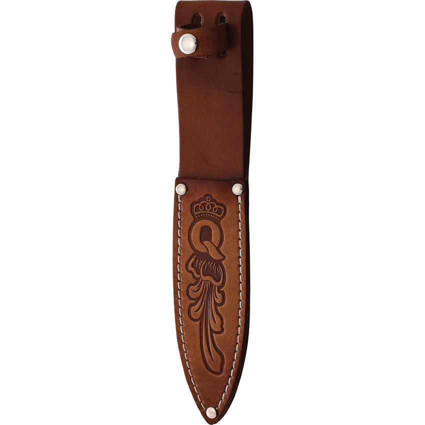 Queen Winter Bottom Brown Jigged Bone Stainless Fixed Blade Knife 86WB ...