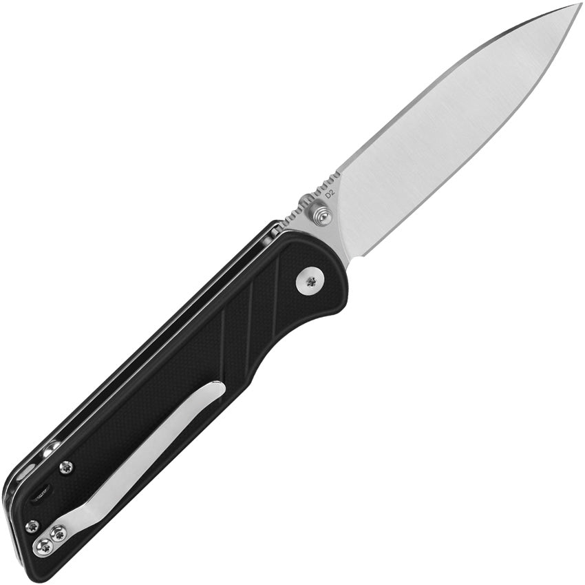 QSP Knife Parrot V2 Linerlock Black G10 Folding D2 Steel Pocket Knife ...