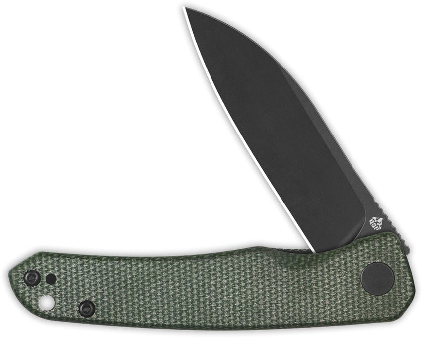 QSP Knife Otter Linerlock Green Micarta Folding Black 14C28N Pocket Kn ...
