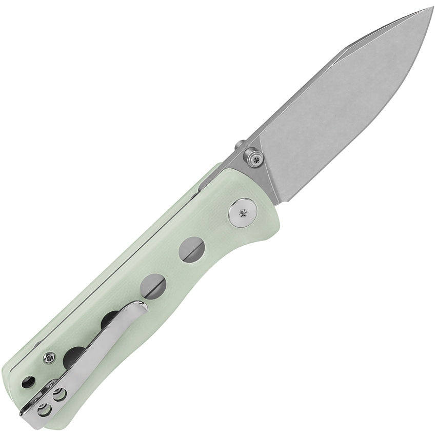 QSP Knife Canary Linerlock Jade G10 Folding Stonewash 14C28N Pocket Kn ...