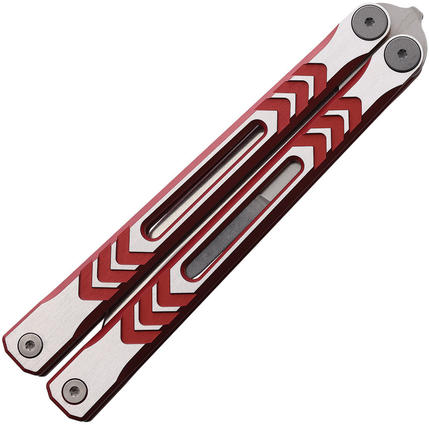 Revo Nexus Balisong Red Aluminum 154CM Butterfly Knife VNXSTTRD - On S ...