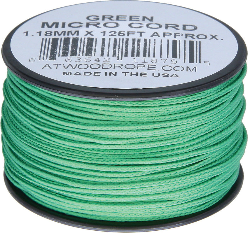 Atwood Rope MFG Micro Cord 125ft Green – Atlantic Knife Company