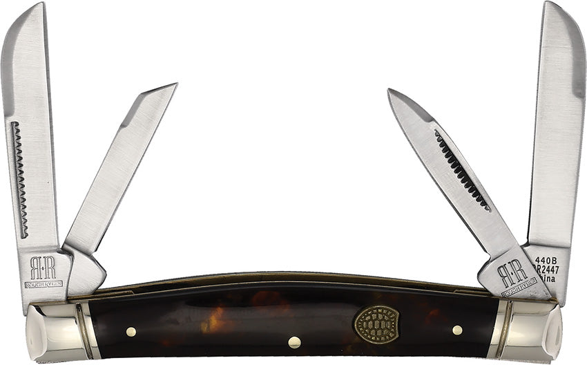 Rough Ryder Congress Faux Tortoise Shell Folding Stainless Pocket Knif ...