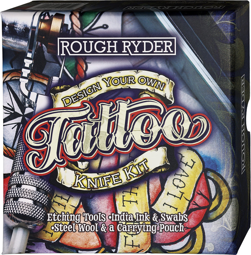 Rough Ryder Tattoo Series Framelock Aluminum & Stainless Folding Knife ...