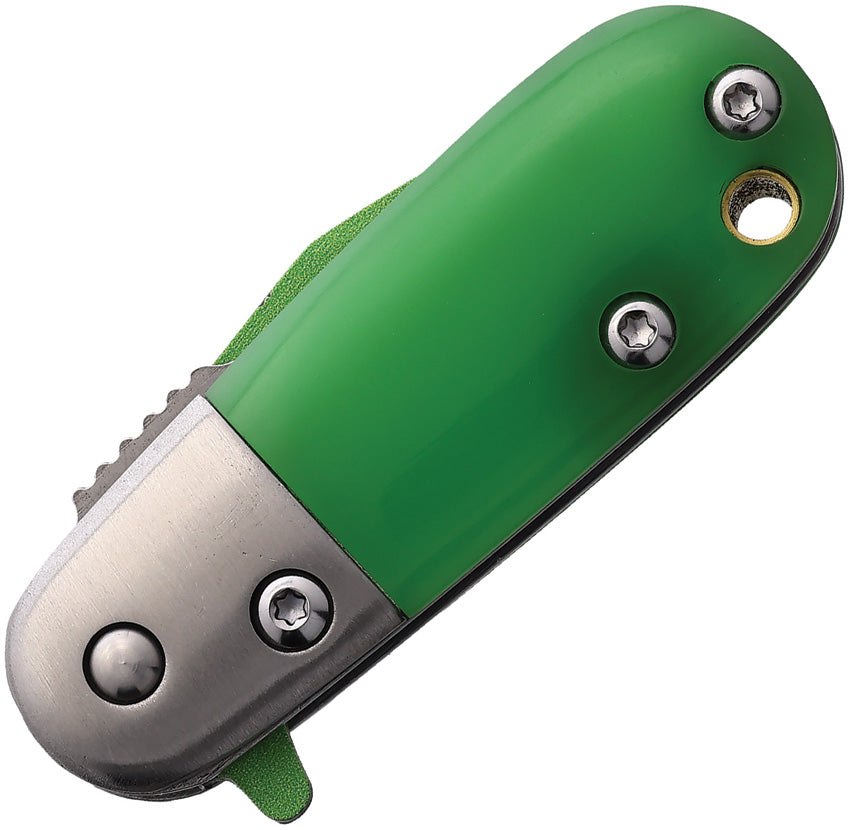 Rough Ryder Angry Lightning Bug Linerlock A/O Green Folding Stainless ...
