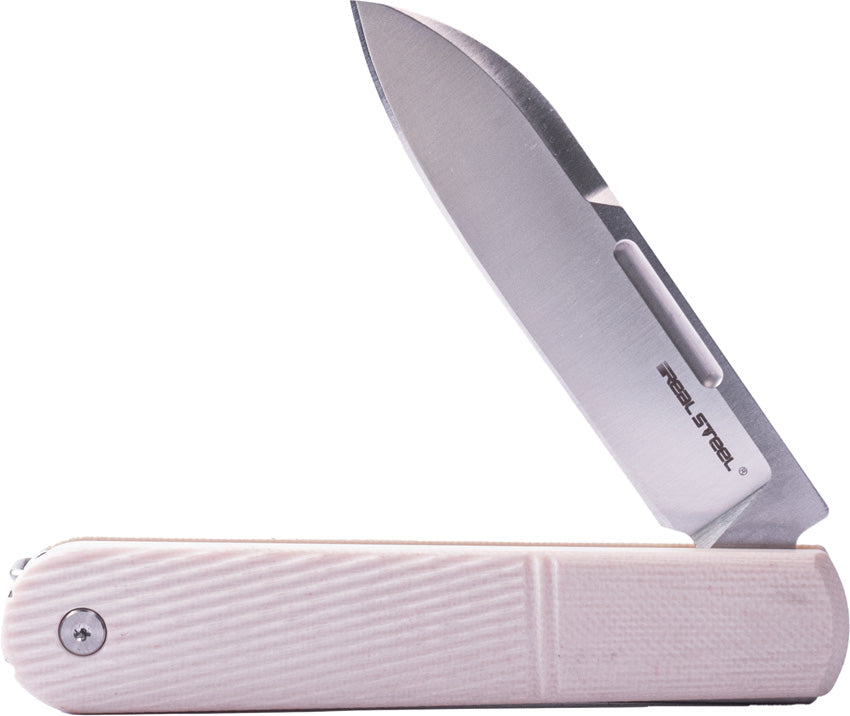 Real Steel Barlow RB5 Slip Joint Ivory G10 Folding N690 Pocket Knife 8 ...