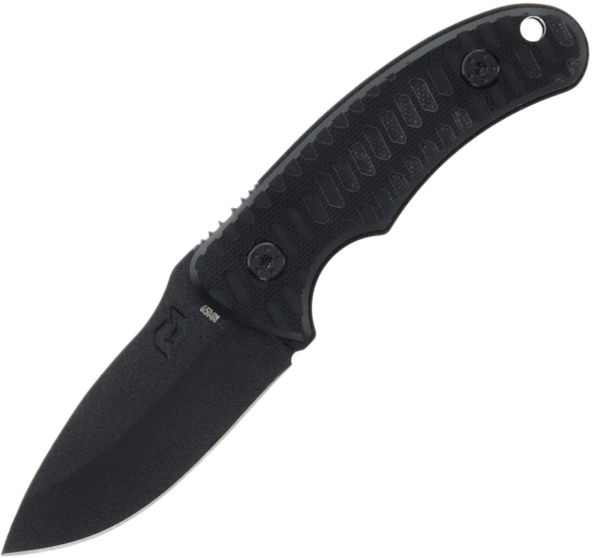 Schrade Wolverine Mini Smooth Black G10 65Mn Steel Fixed Blade Knife 1 ...