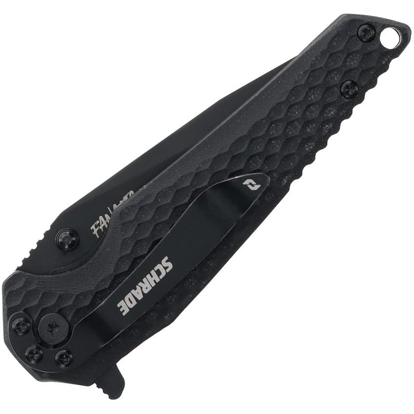 Schrade Fanatic Folding Pocket Knife Linerlock Black G10 AUS-8 Steel 1 ...