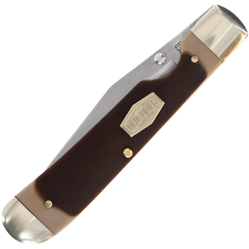 Schrade Old Timer Trapper Linerlock Sawcut Delrin Folding Pocket Knife ...