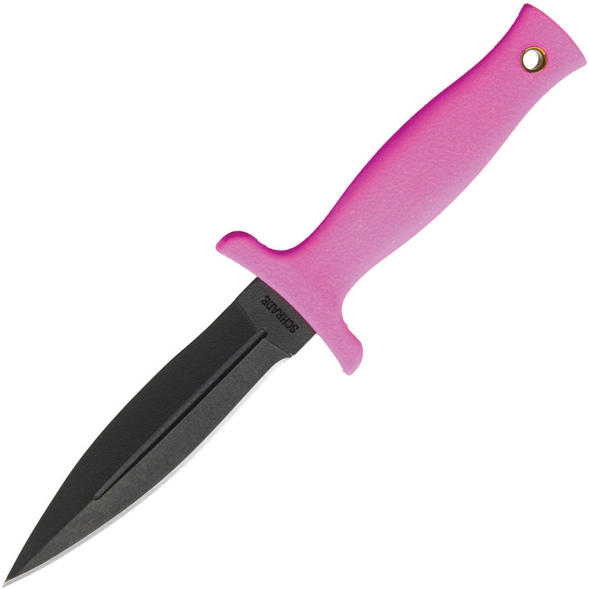 Schrade Boot Knife Pink Double Edge Stainless Fixed Blade (3.5") F19HP ...