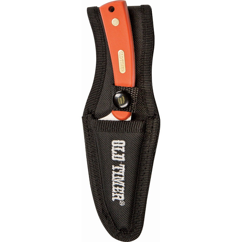 Schrade Old Timer Sharpfinger Fixed Blade Hunting Knife Orange 1100104 ...