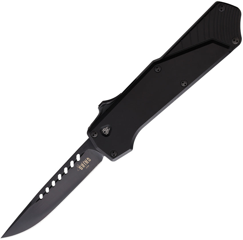 Southern Grind Automatic Arachnid Knife OTF Black Aluminum S35VN Blade ...