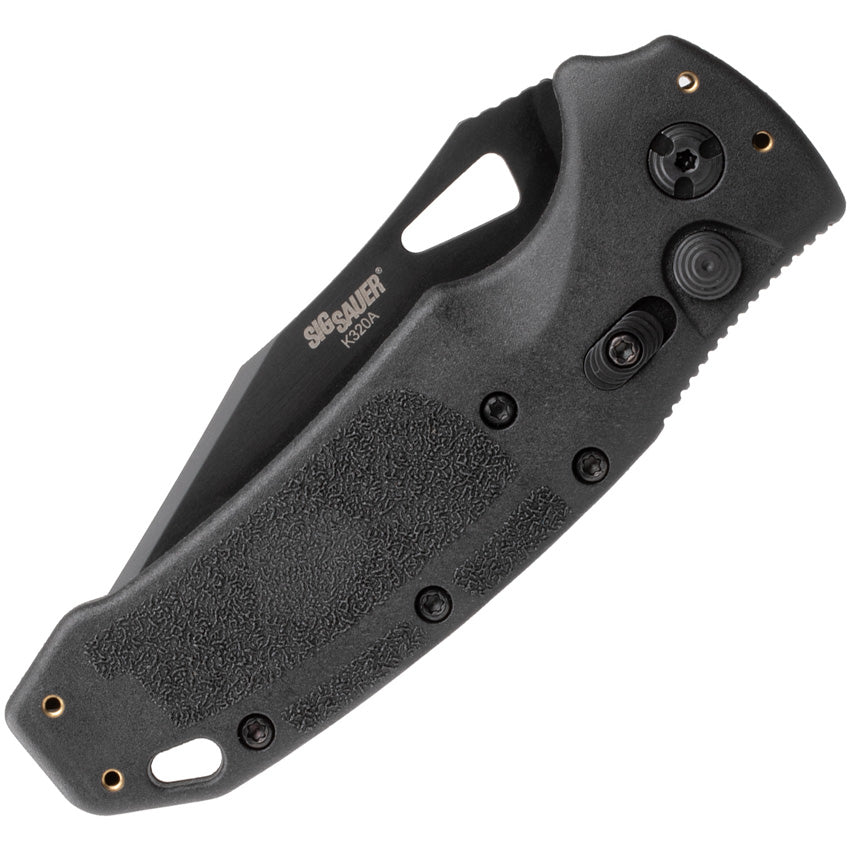 Sig Automatic K320A Nitron Knife Button Lock Black CPM-S30V Stainless ...