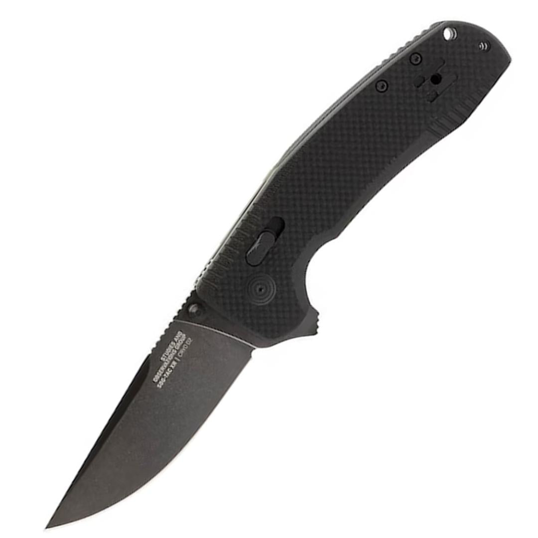 SOG-Tac XR Lock Black G10 Folding Cryo D2 Steel Clip Pt Pocket Knife 1 ...