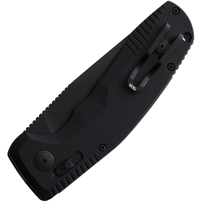 SOG Automatic Sog-Tac Knife AU-XR Lock Black Aluminum Serrated D2 Stee ...