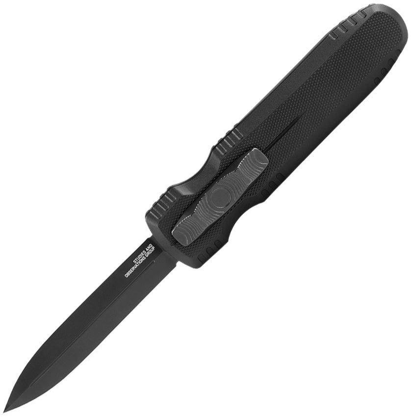 SOG Pentagon Automatic OTF Blackout Aluminum Cryo CPM-S35VN Spear Poin ...