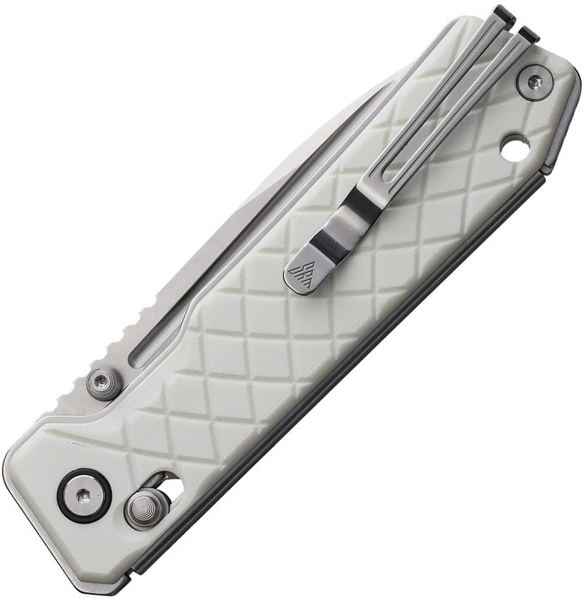 SRM Knives Rubik Ambi Lock White G10 Folding 14C28N Pocket Knife 7228B ...