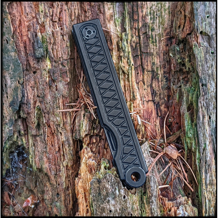 StatGear Pocket Samurai Knife Black Aluminum Folding 440C Stainless Bl ...