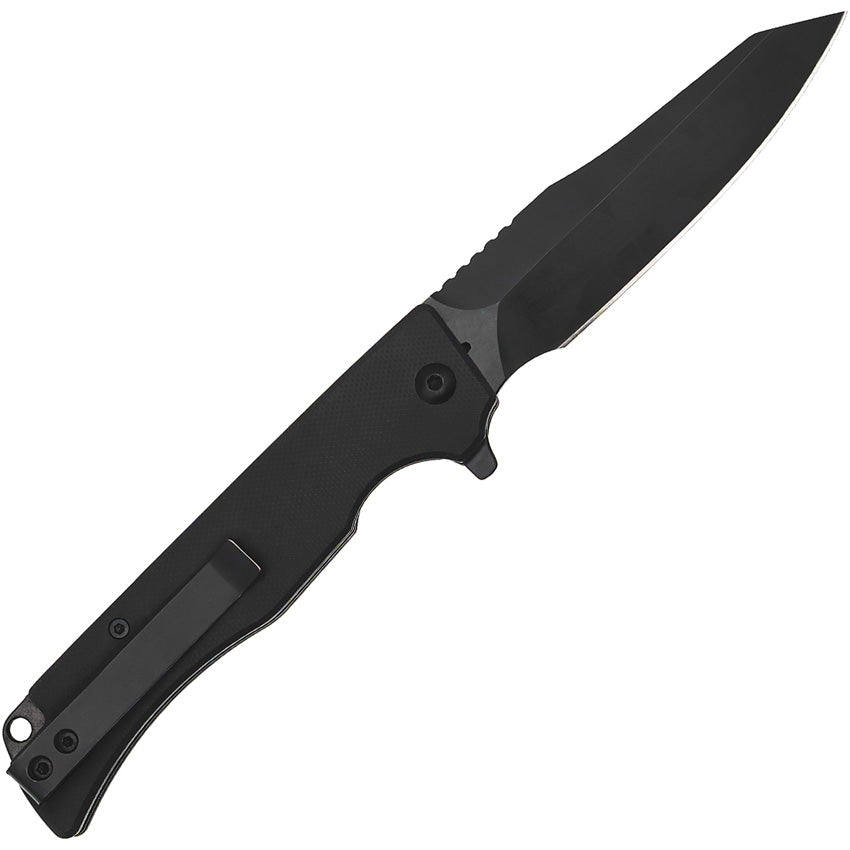 StatGear Ausus Slim Linerlock Black G10 Folding D2 Steel Pocket Knife ...