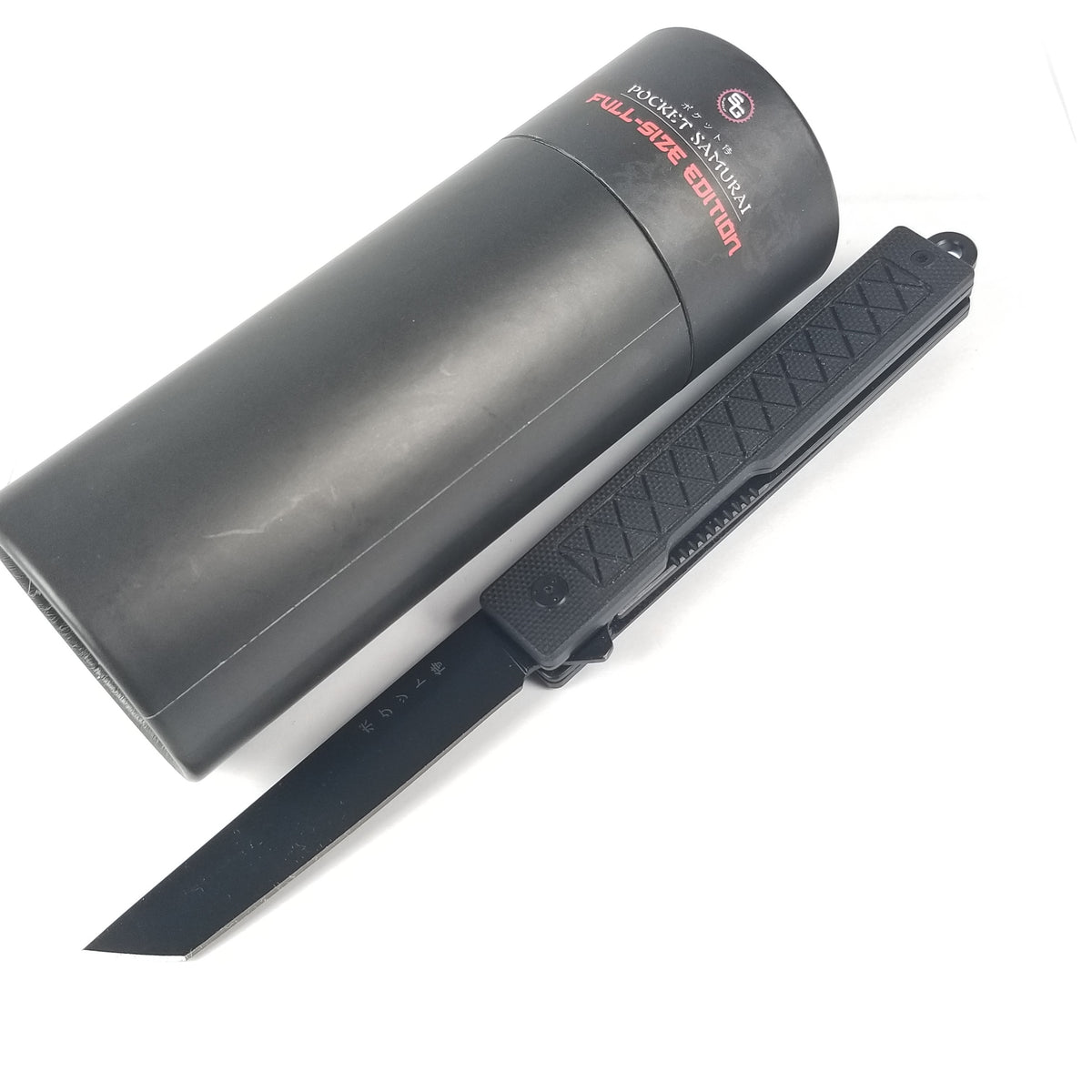StatGear Pocket Samurai Knife Full-Size Black G10 Folding D2 Steel Bla ...