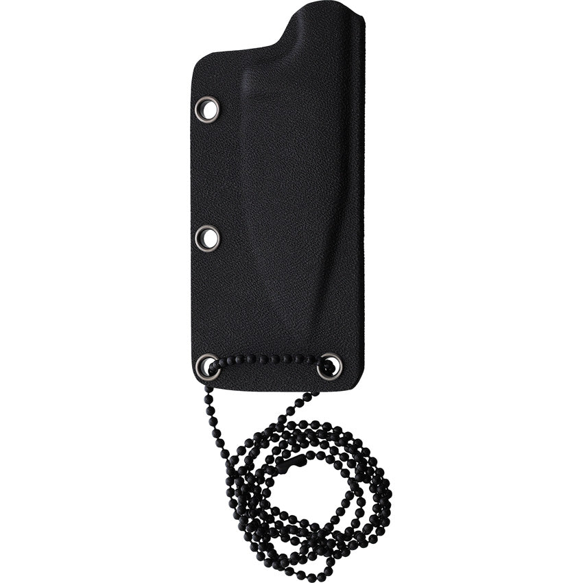 Station IX Trail Ultra Black VG-10 Clip Pt Fixed Blade Neck Knife W/ S ...