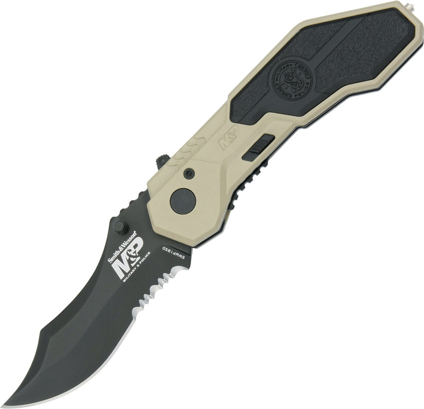 Smith & Wesson M&P Linerlock A/O Tan Folding Stainless Pocket Knife MP ...