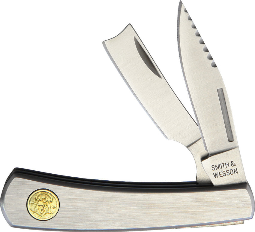 Smith & Wesson Stainless Clip & Razor Blade Folding Razor Pocket Knife ...