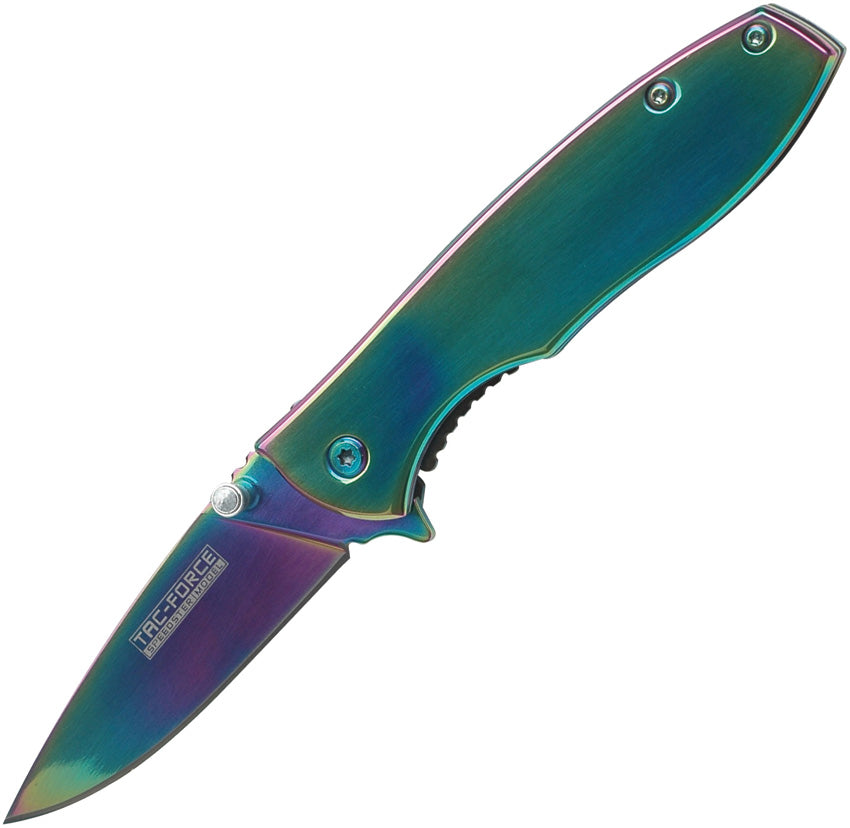 Tac Force Executive Series Framelock A/O Folding Rainbow Pocket Knife ...