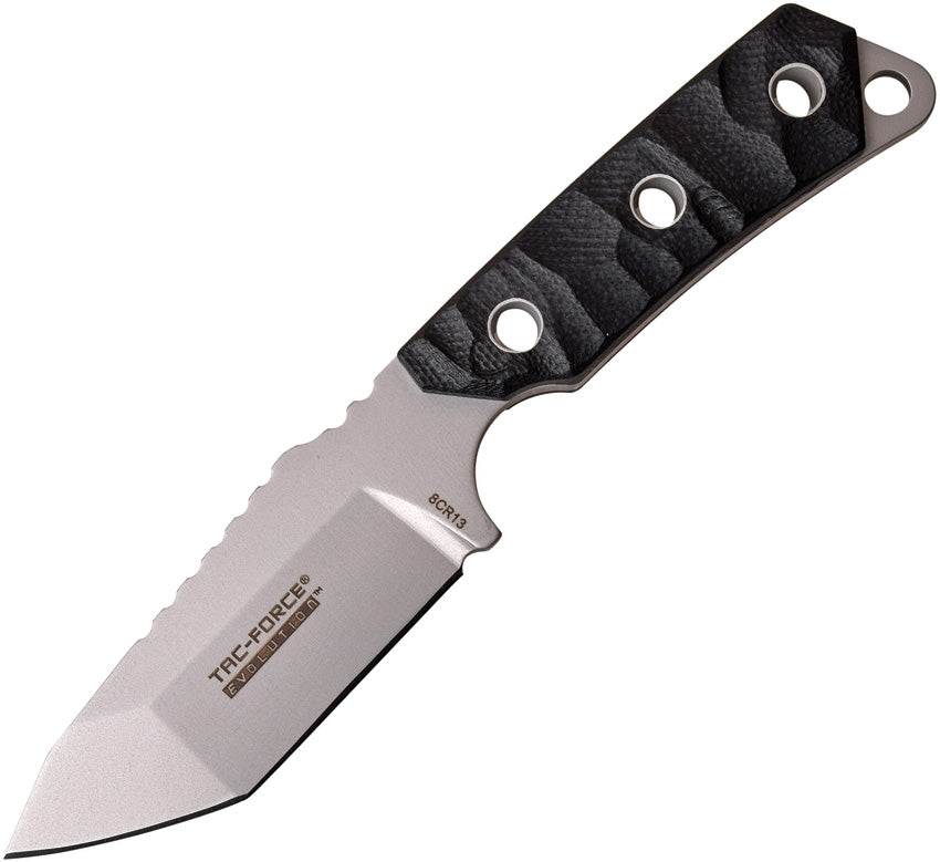 Tac Force Evolution Black G10 Handle Stainless Tanto Fixed Blade Knife ...