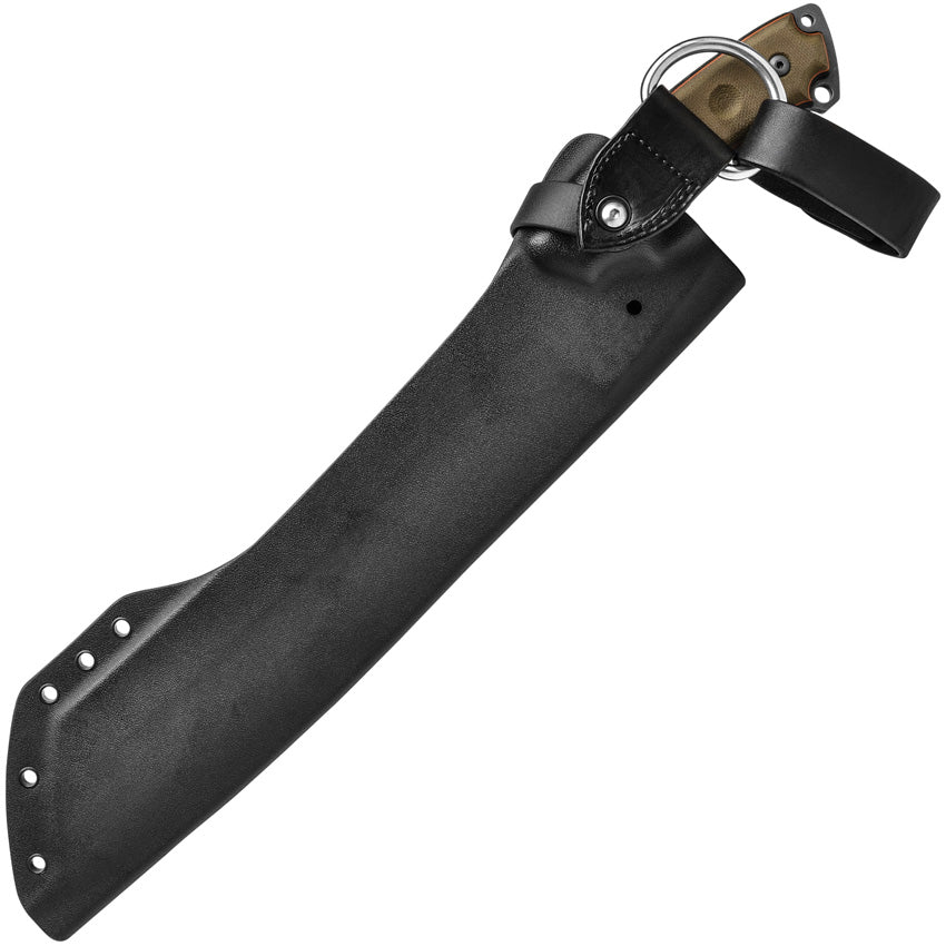 TOPS El Chete Midnight Bronze Green Micarta 1095 Fixed Blade Knife w ...