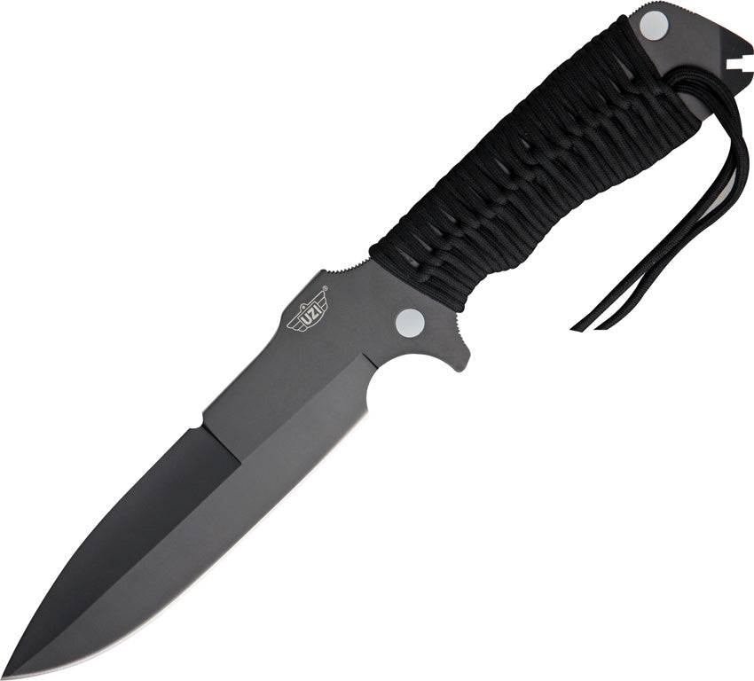 UZI Field Commander 1pc Black Tactical Fixed Blade Knife w/ Sheath FXB ...