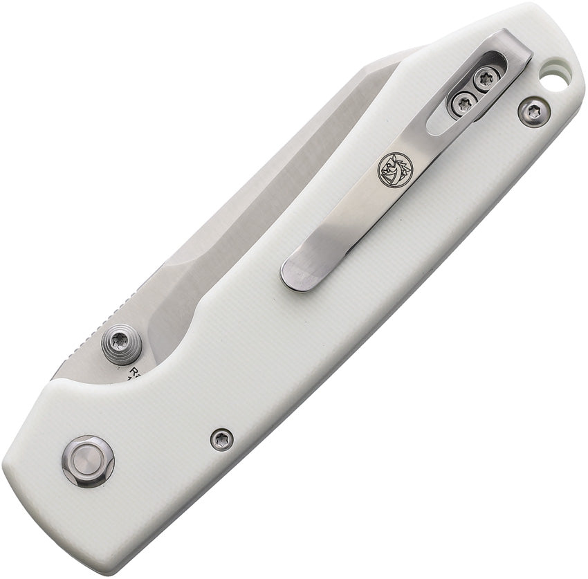 Vosteed Raccoon Button Lock White G10 Folding 14C28N Cleaver Pocket Kn ...