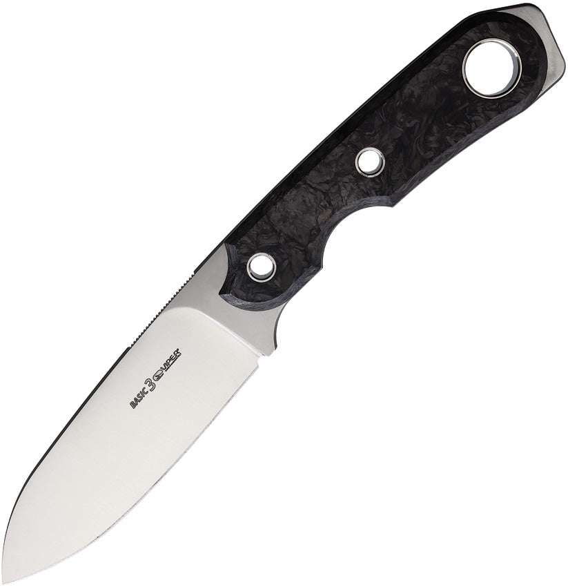 Viper Basic 3 Carbon Fiber CPM-MagnaCut Spear Point Fixed Blade Knife ...