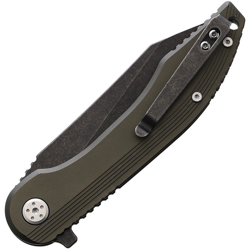 WithArmour Gasper Linerlock Green Aluminum Folding D2 Pocket Knife 083 ...