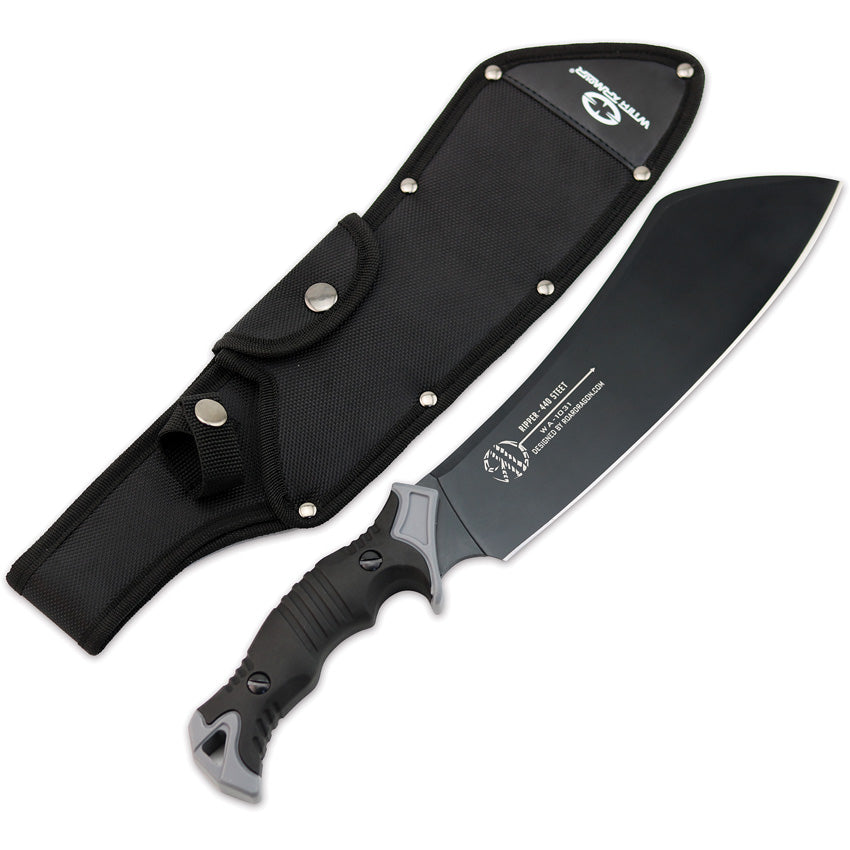 WithArmour Soldier Black TPR Stainless Fixed Blade Machete 1031 ...