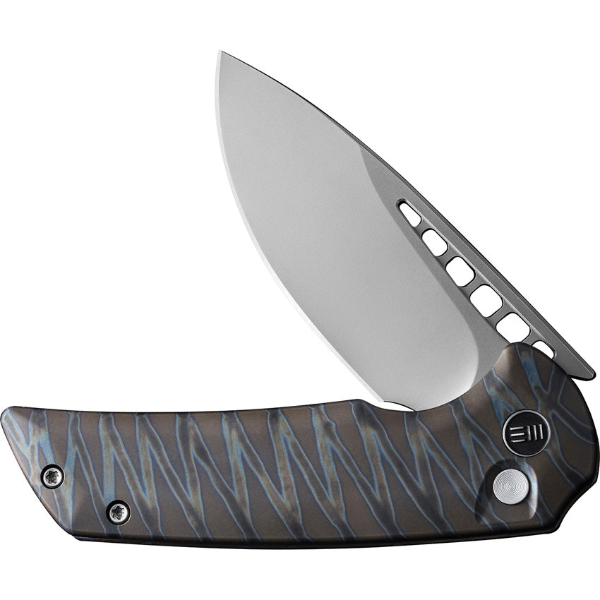 We Knife Mini Malice Button Lock Tiger Stripe Titanium Folding 20CV Kn ...