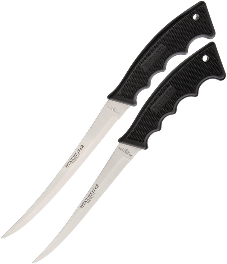 Winchester 2pc Fixed Blade Fish Fillet Knife Combo Set w/ Belt Sheath ...