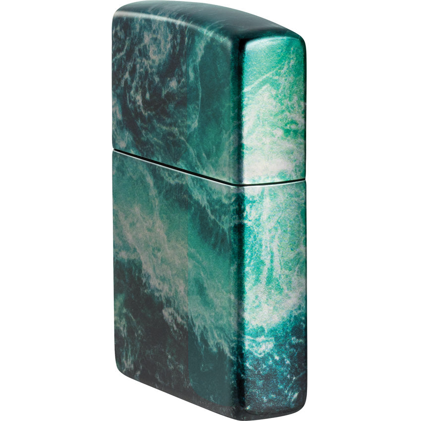 Zippo Rogue Wave Design 540 Colored Blue/Teal Water Resistant Lighter ...