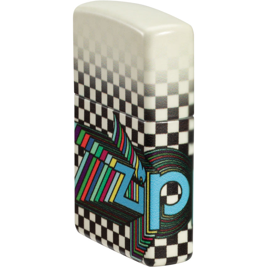 Zippo Retro Design Black/White Matte Water Resistant Lighter 73661 ...