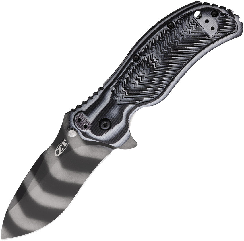 Zero Tolerance Linerlock A/O Black & White G10 Folding Camo S30V Knife ...